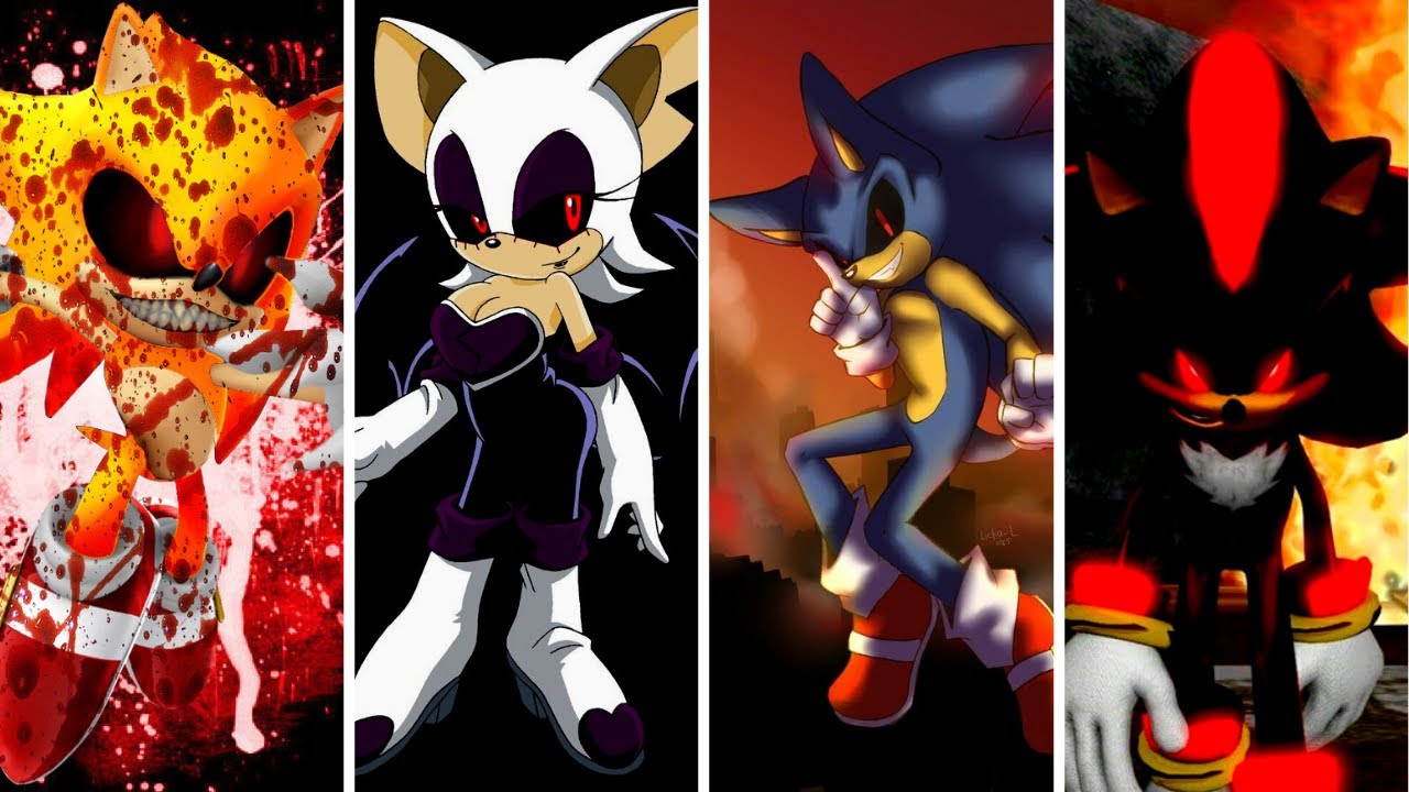 Super Sonic Exe vs Rouge Exe vs Sonic Exe vs Shadow Exe | Tiles Hop ...