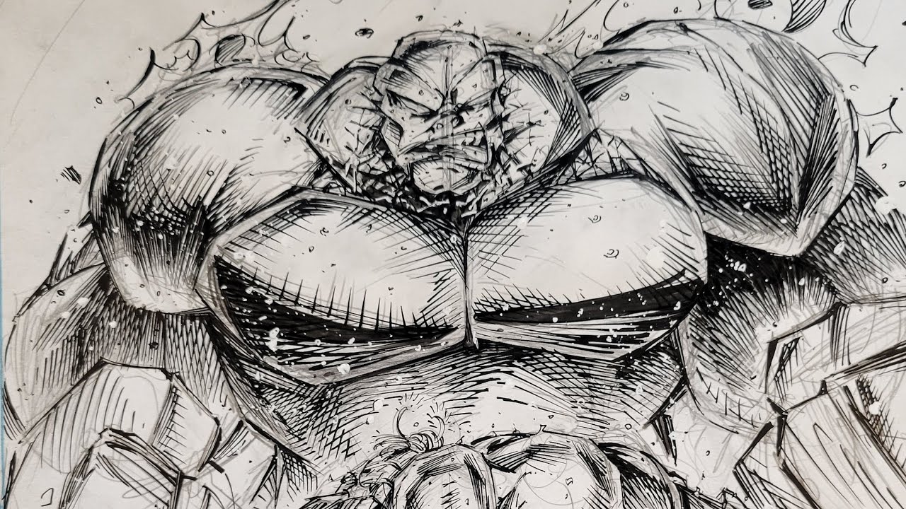 Traditional Comic Book Inking - YouTube