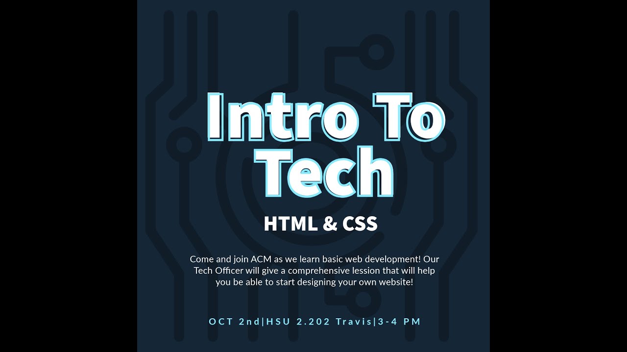 Intro to Tech - HTML & CSS - YouTube