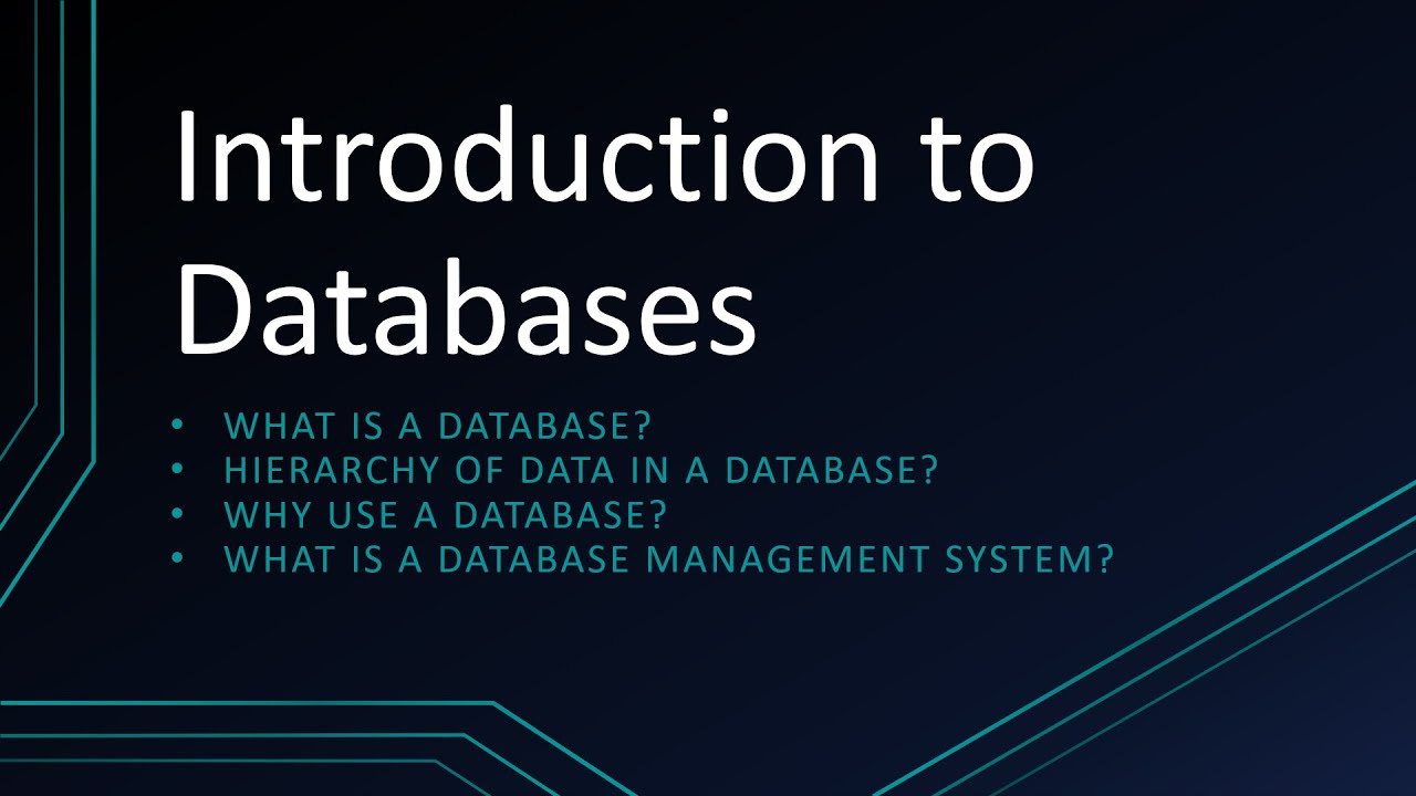 MYSQL Database: Introduction to Databases - YouTube