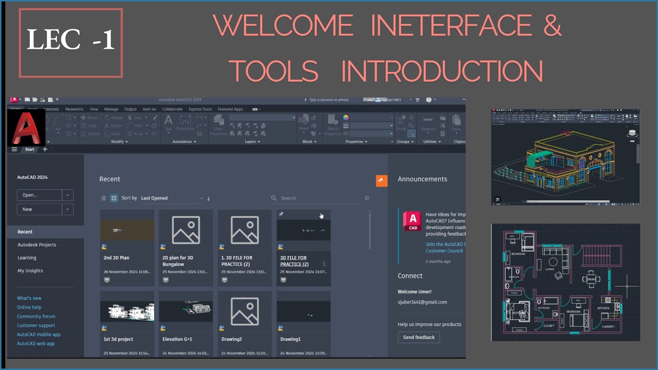 "AutoCAD Made Easy | Lecture 1: Interface, Tools, and Setup ...