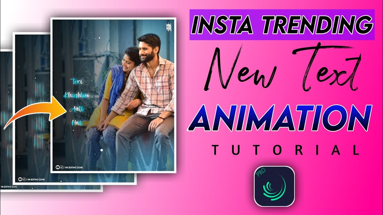 How To Make Insta Trending New Text Animation Lyrical Status Video ...