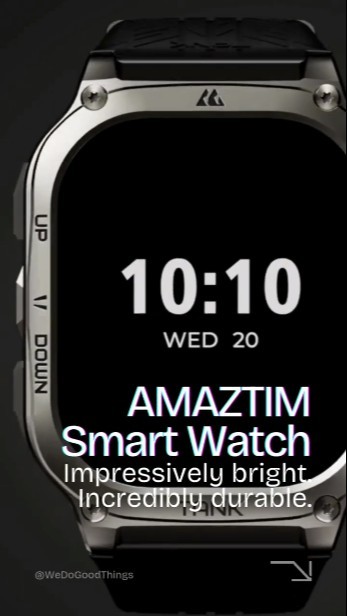 AMAZTIM Smart Watch – 60-Day Battery, 5ATM Waterproof, Military Grade ...