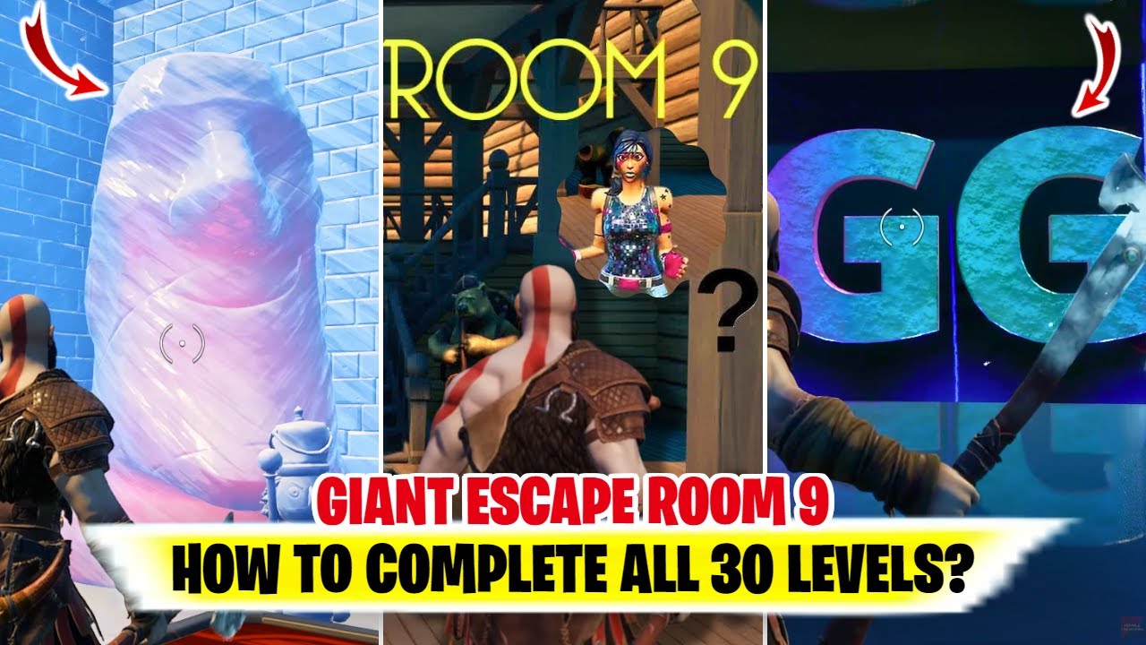 Giant Escape Room 9 Fortnite SOLUTIONS | Tonydjytb Giant Escape Room 9 ...