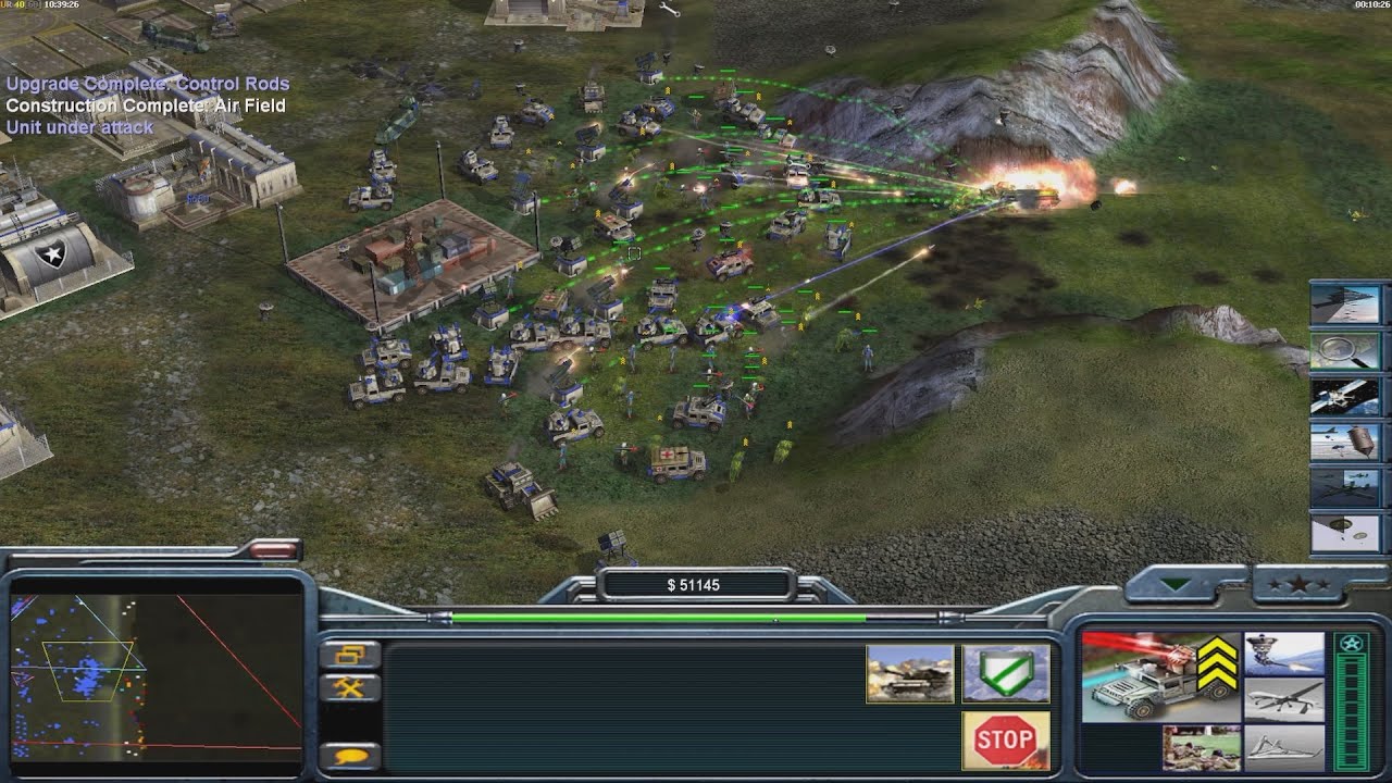 USA Air Force - 1 vs 7 Infantry - Command & Conquer Generals Zero Hour ...