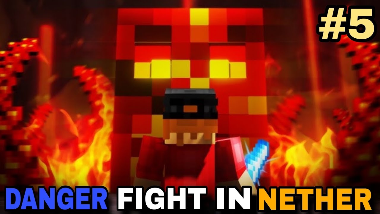 Danger fight in nether with nether magma cube #5 #minecraft #trending # ...
