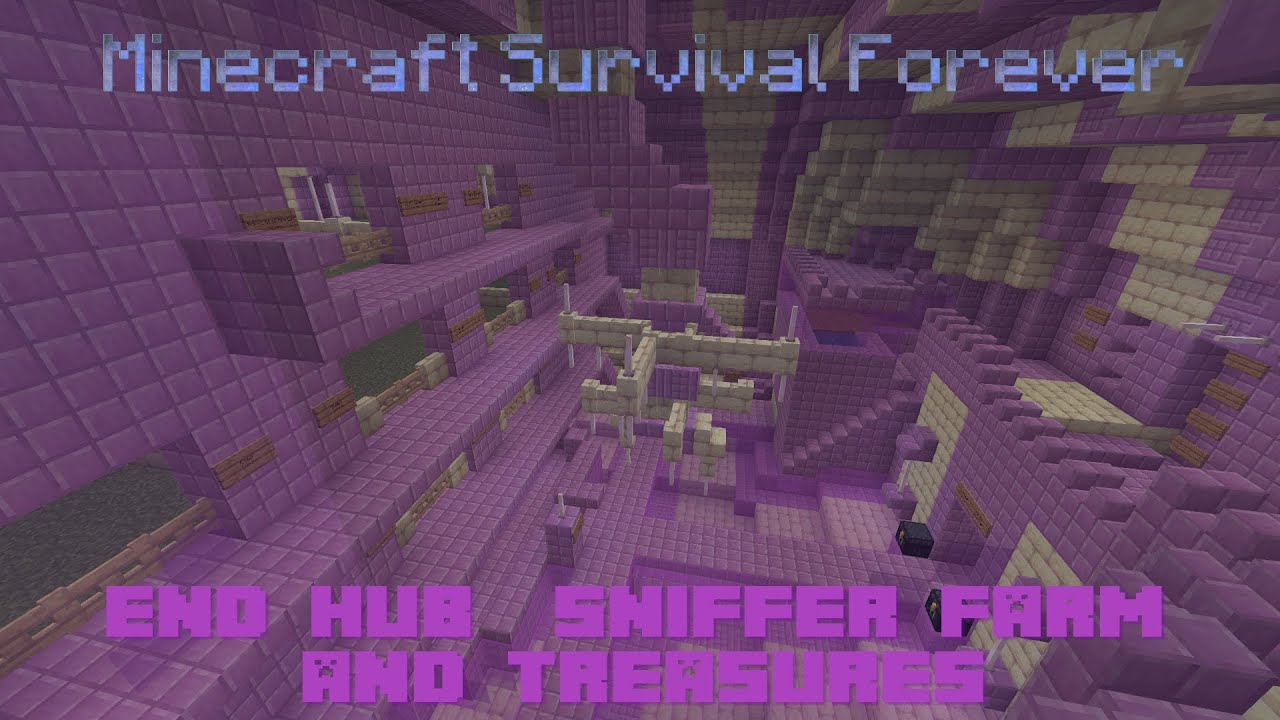 Minecraft Survival Forever - End Hub, Sniffer Farm and Treasures [EP 29 ...