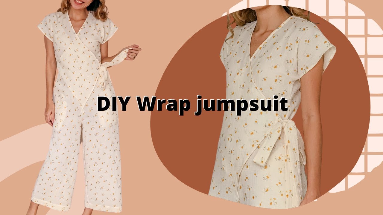 DIY Wrap jumpsuit from scratch | Step by step sewing tutorial - YouTube
