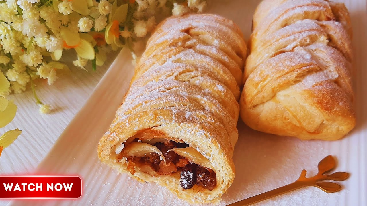 How to Bake a Special Apple Strudel with Raisins and Walnuts - YouTube