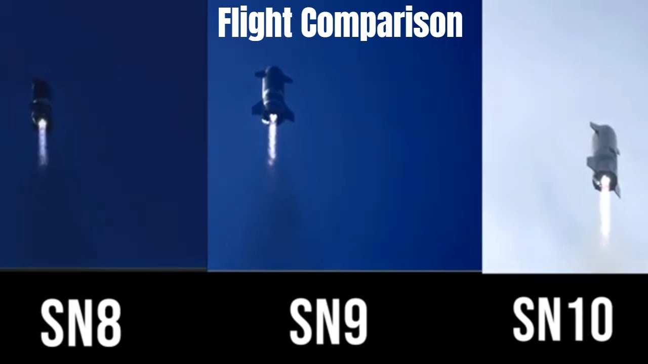 SN8, 9, 10 Flight Comparison Side By Side - YouTube