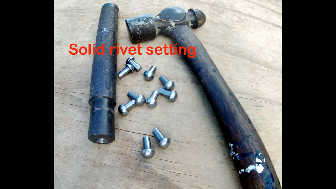 Cold setting solid rivets - YouTube