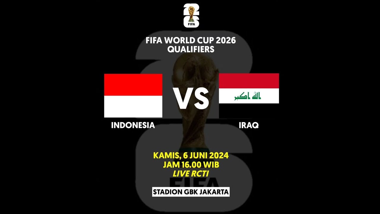 TIMNAS INDONESIA VS TIMNAS IRAK [] KUALIFIKASI PRA PIALA DUNIA 2026 ...
