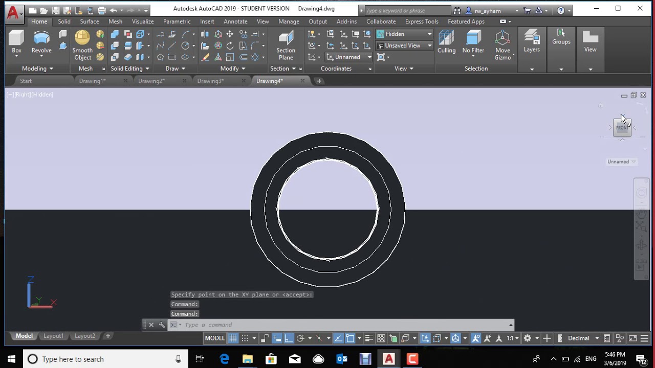 How to design a simple tire on autocad - YouTube