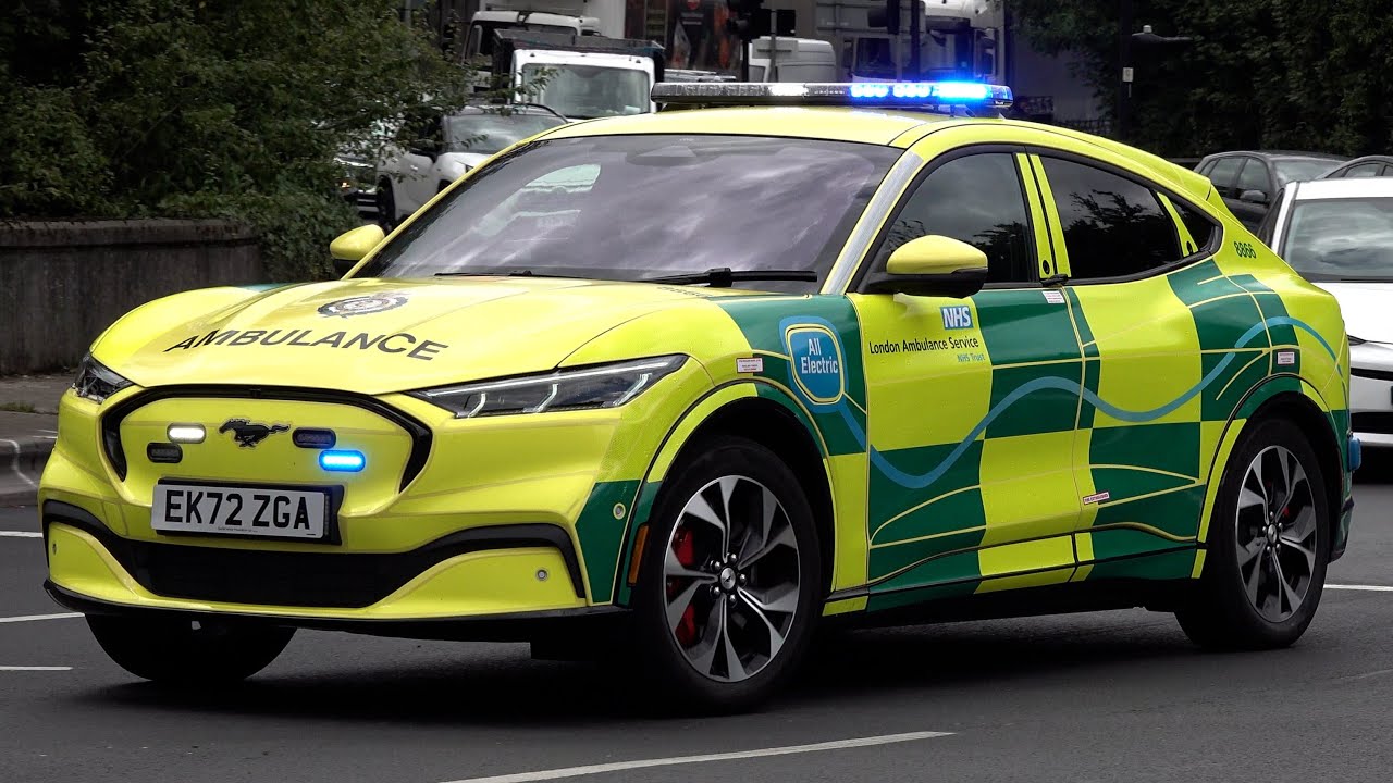 New electric Mustang Mach-E ambulance, blood car and other emergency ...