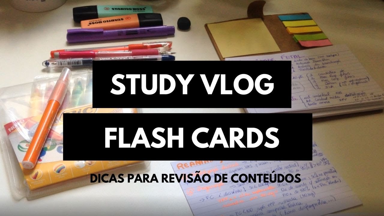 COMO EU FAÇO FLASH CARDS l STUDY VLOG COM DICAS PARA REVISAR TEMAS ...