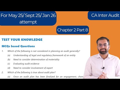 Test Your Knowledge of CA Inter Audit Ch 2 | Part 8 | ICAI Module |For ...