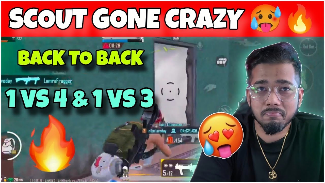 ScOuT Op 1vs4 & 1vs3 Clutch 🔥🔥😱 | Scout Unstoppable 🥵 #scout - YouTube