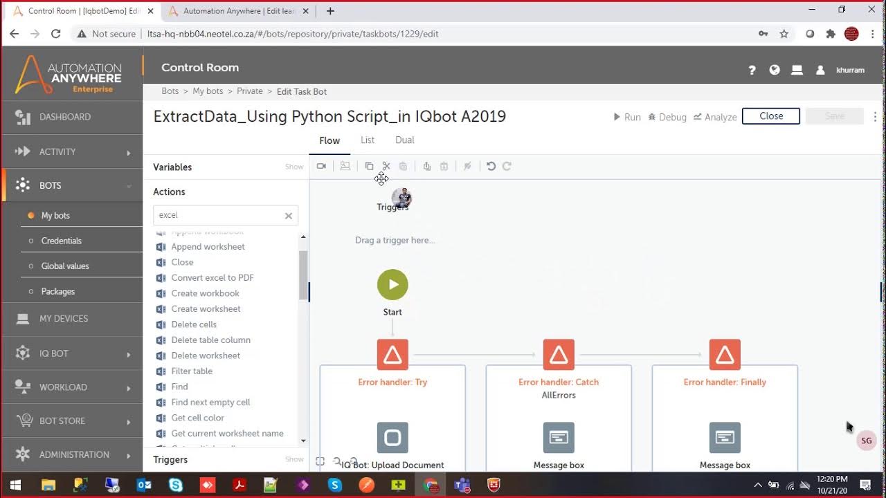 Extract Field Value data Using Python Script in IQ bot A2019 - YouTube