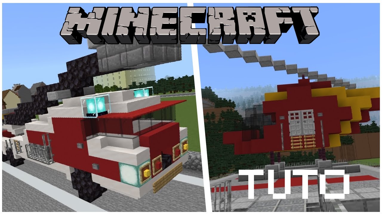 TUTO - Caserne de pompier (2/2) - Minecraft - YouTube