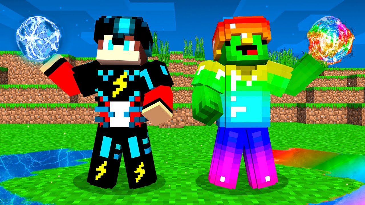 RAINBOW Mikey's Armor vs STORM JJ's Armor Survival Battle in Minecraft ...