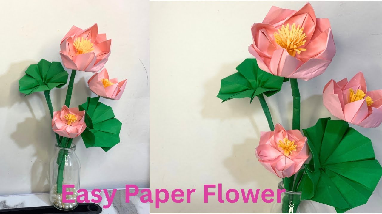 How to Make Stunning Origami Paper Flowers 🌸 | Easy DIY Flower Tutorial ...