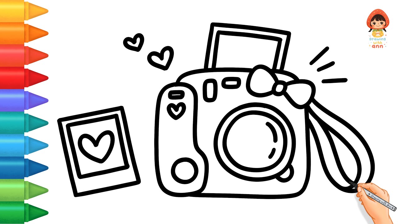 Easy Drawing Idea for Little Artist | Step by Step Drawing Cute Camera ...