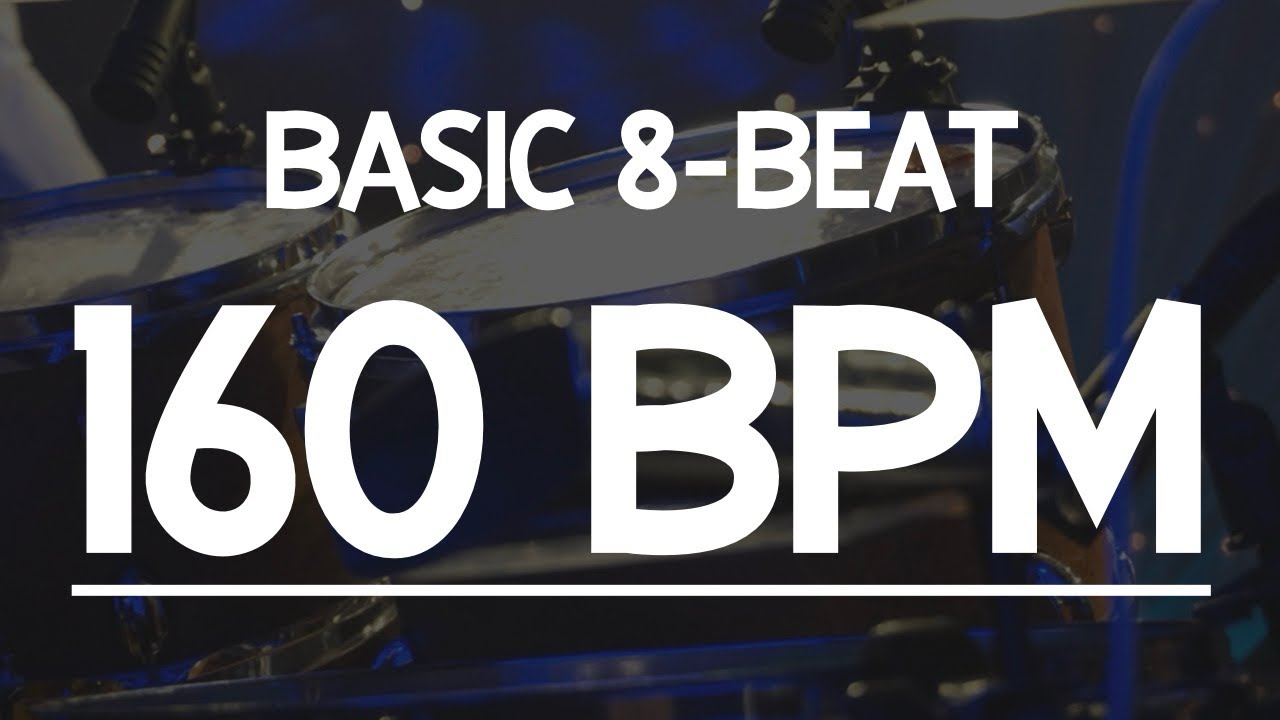 160 BPM Drum Loop Track - Simple 8 Beat 드럼 루프 기본 8비트 - YouTube