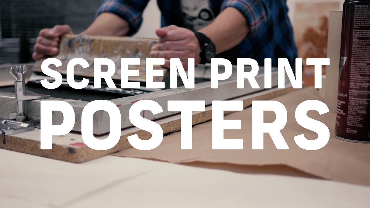 Printing Art Posters at the screen print shop. - YouTube