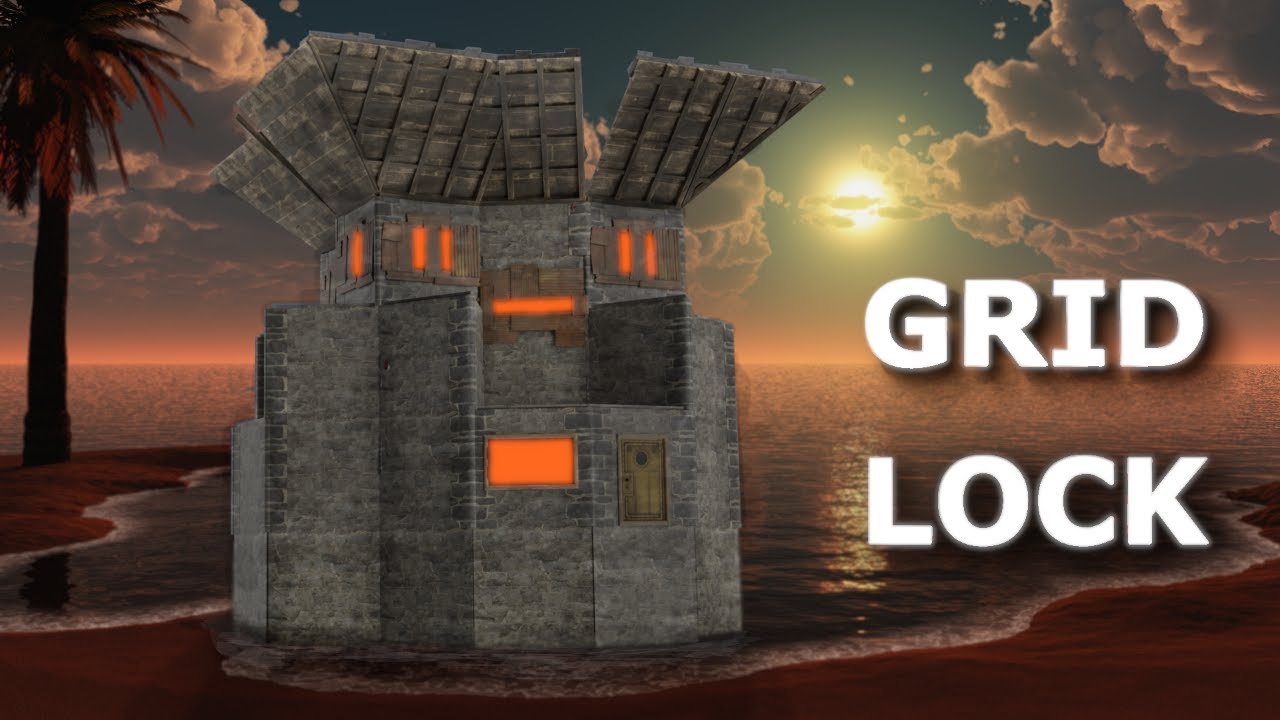 GridLock - Ultimate 3-4 man, in-depth base building guide in RUST - YouTube
