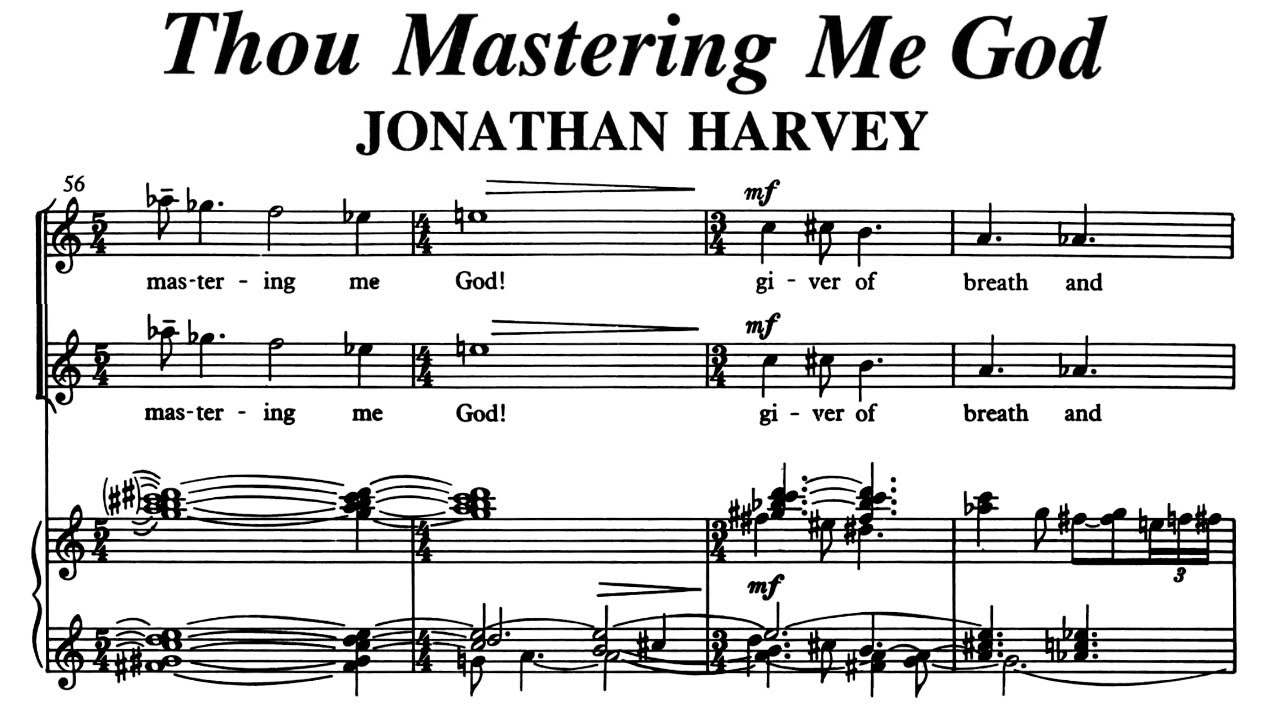 Jonathan Harvey - Thou Mastering Me God (1989) - YouTube