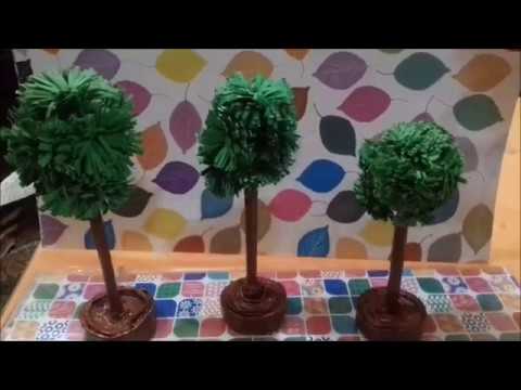 Handmade Paper tree cute & Decorative......!!!!!! - YouTube