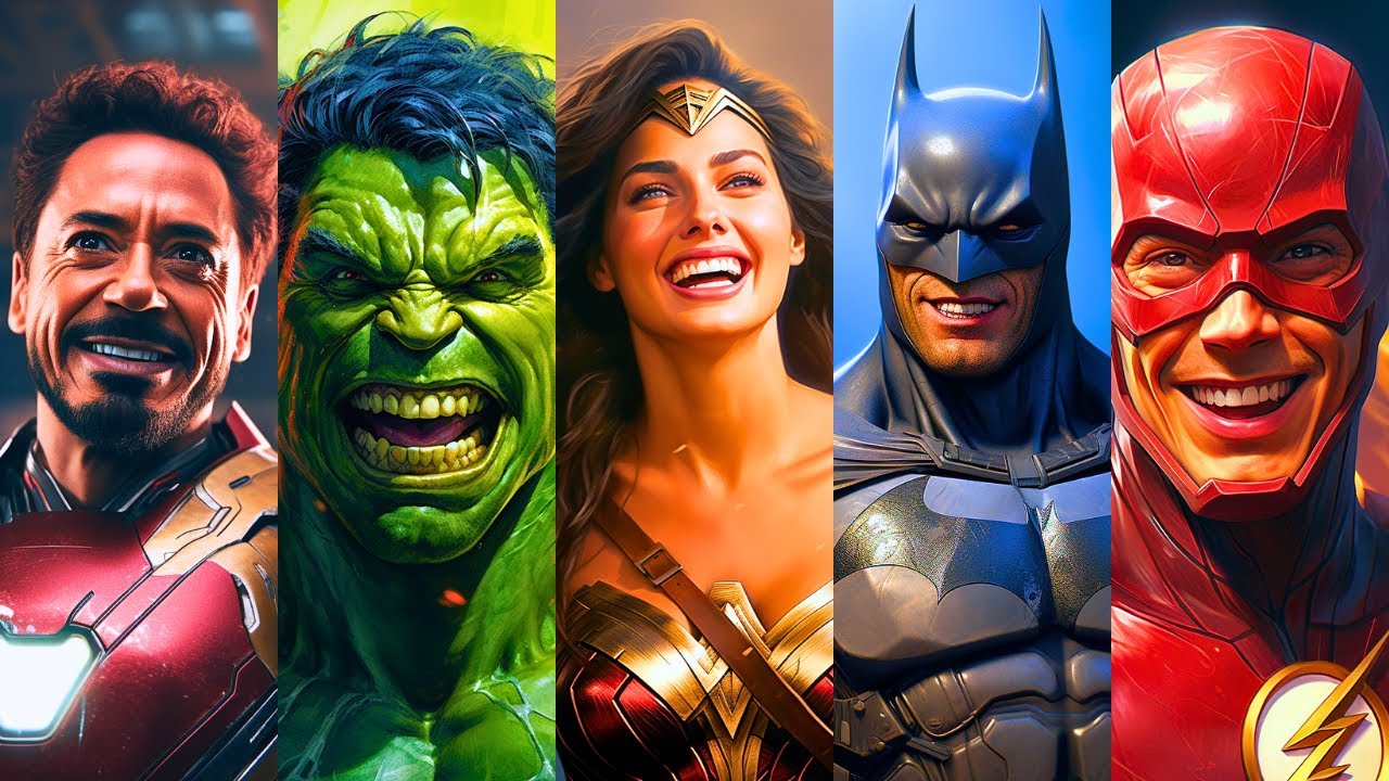 Top 25 Superheroes but Smiling 💥 All Characters DC & Marvel - YouTube