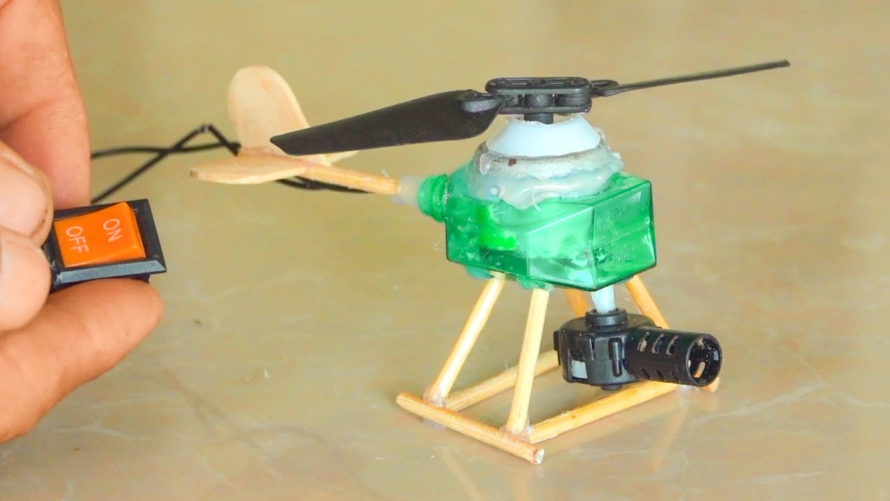 How to Make a Helicopter Miniature And DC Motor - YouTube