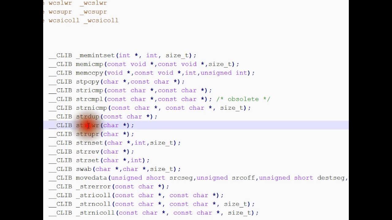 Strlwr Strupr Functions In C Program Youtube