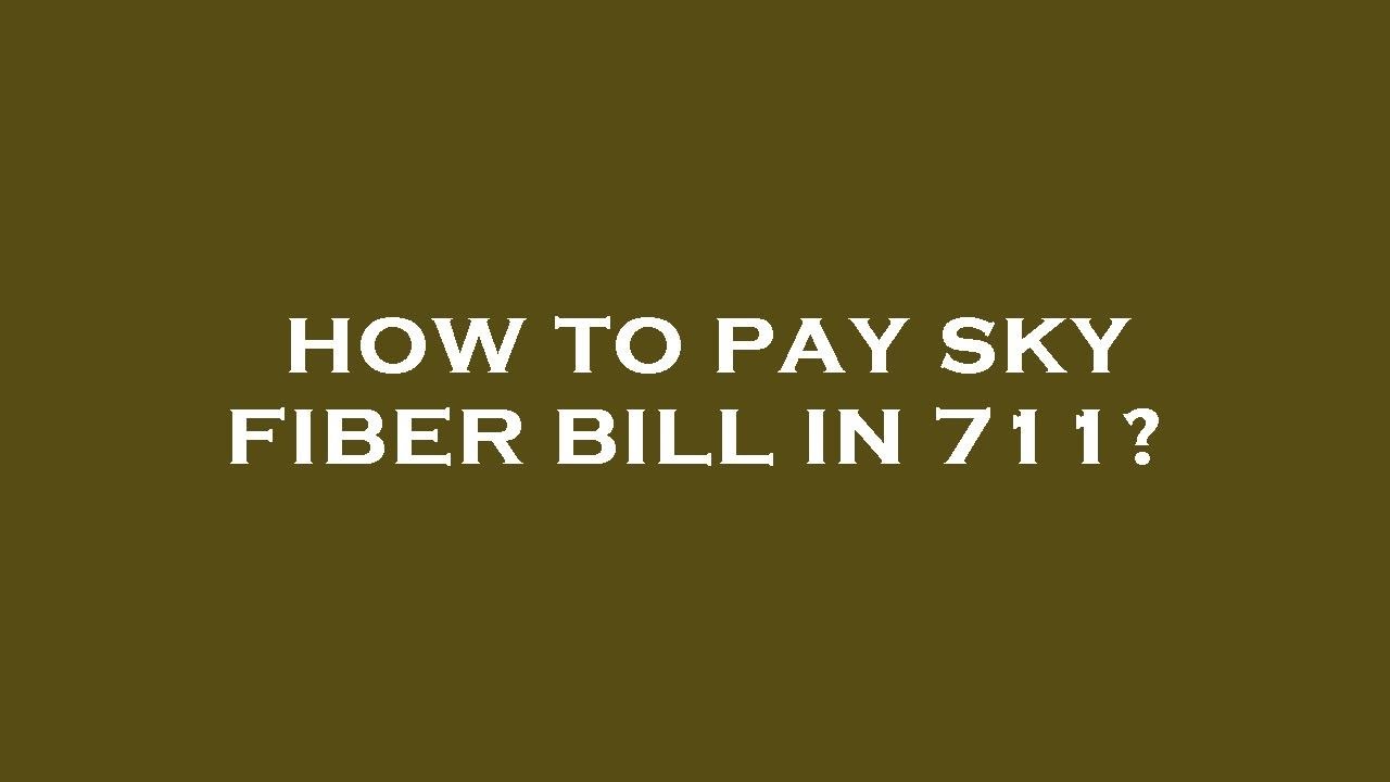 How to pay sky fiber bill in 711? - YouTube