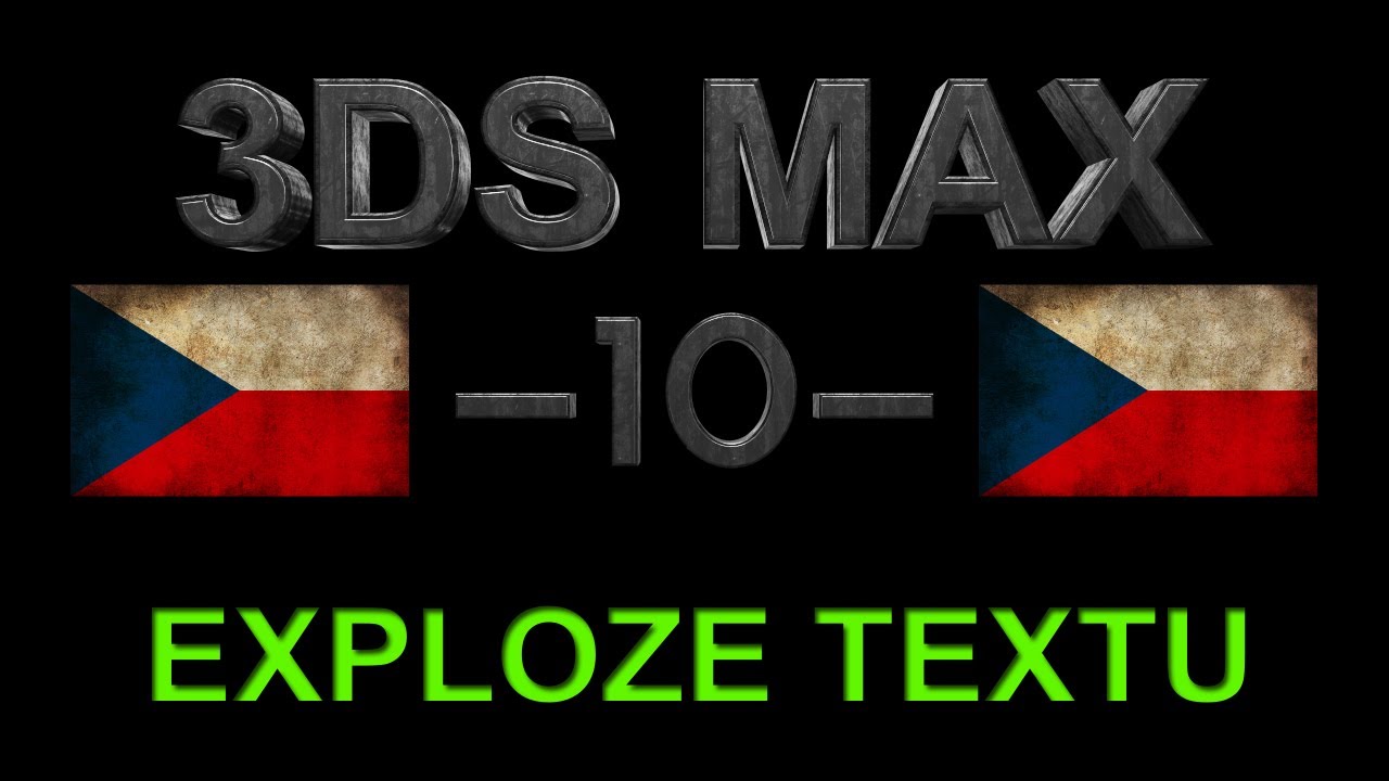 CZTUTORIÁL - 3DS Max - Text explosion - YouTube
