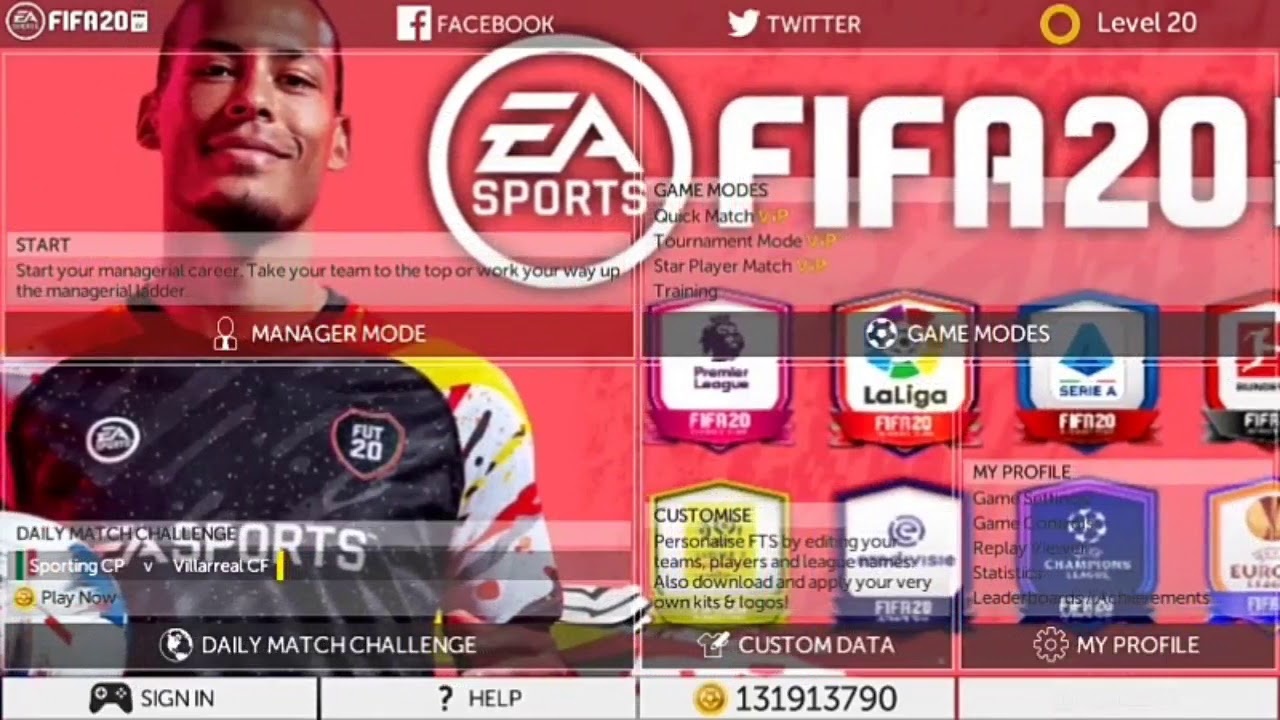 FTS 20 mod fifa 20 Best Graphics HD Offline | Full Liga Eropa Edition ...