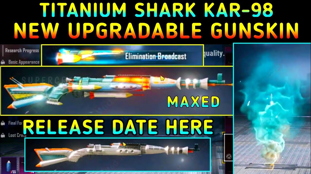 NEW UPCOMING UPGRADABLE GUN SKIN | TITANIUM SHARK KAR-98 | NEW KAR-98 ...