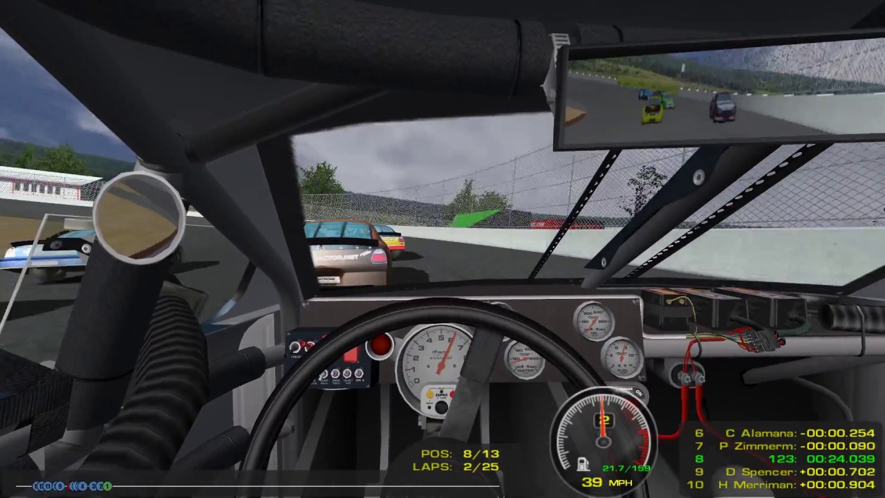 rFactor Stock Car 25 Lap Figure 8 - YouTube
