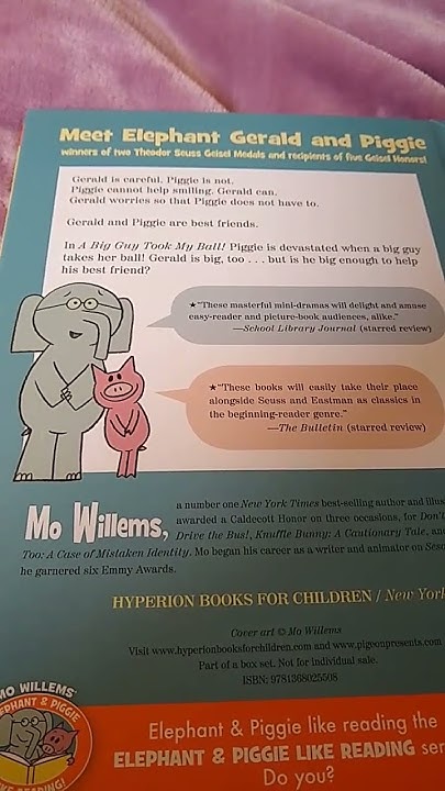 A Big Guy Took My Ball! An Elephant & Piggie Book by Mo Willems - YouTube