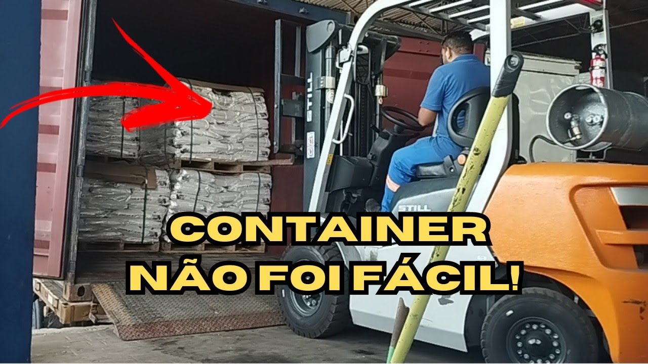 empilhadeira gás descarregando, container paletizado!! - YouTube