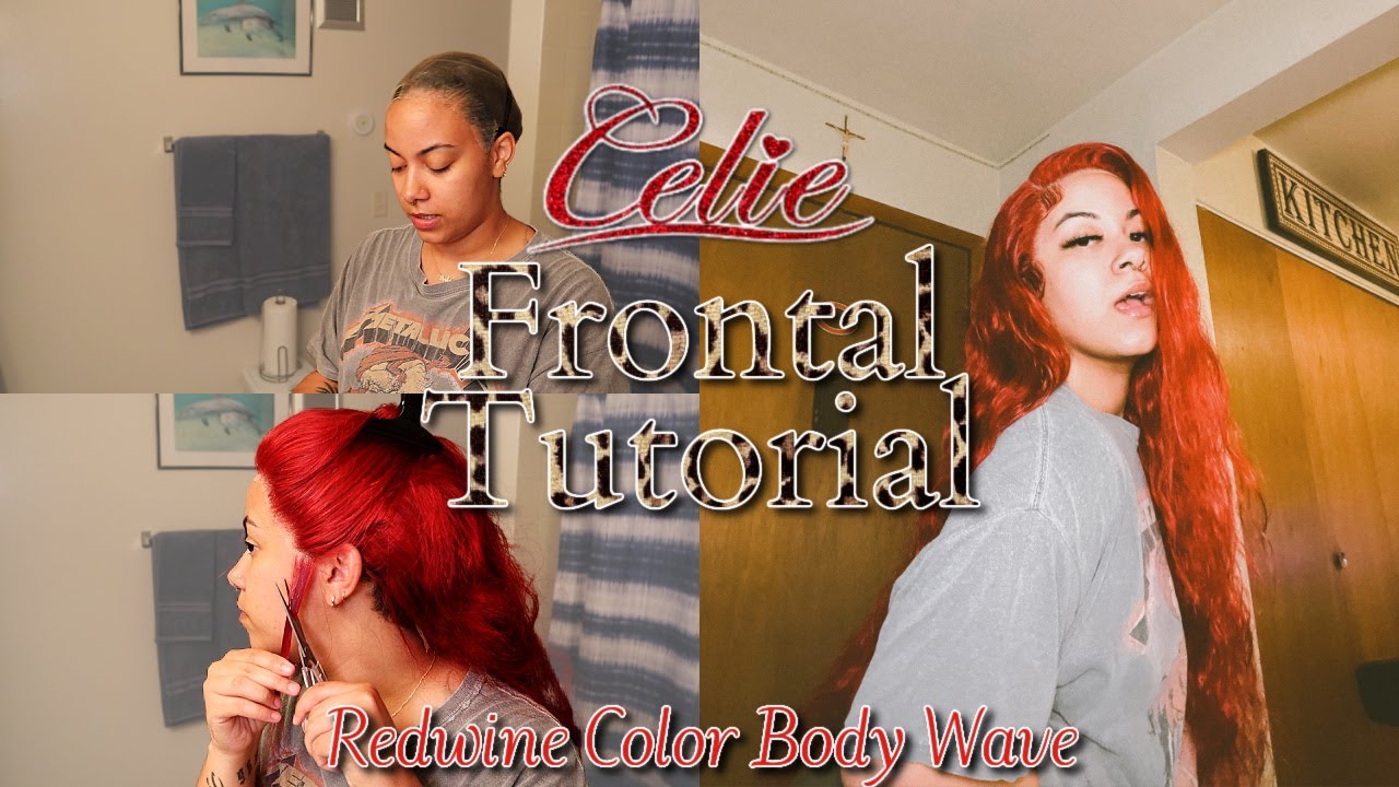 Frontal Tutorial 😍 Red Wine Body Wave Ft. Celie Hair - YouTube