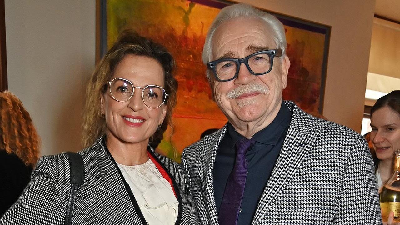 Brian Cox, 78, Dapper in Checked Suit, Nicole, 56, Stuns in Pencil ...