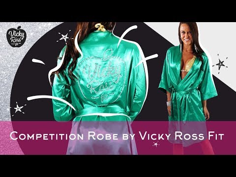 GREEN LUXURY HANDMADE DESIGNER BIKINI & FIGURE COMPETITION ROBE