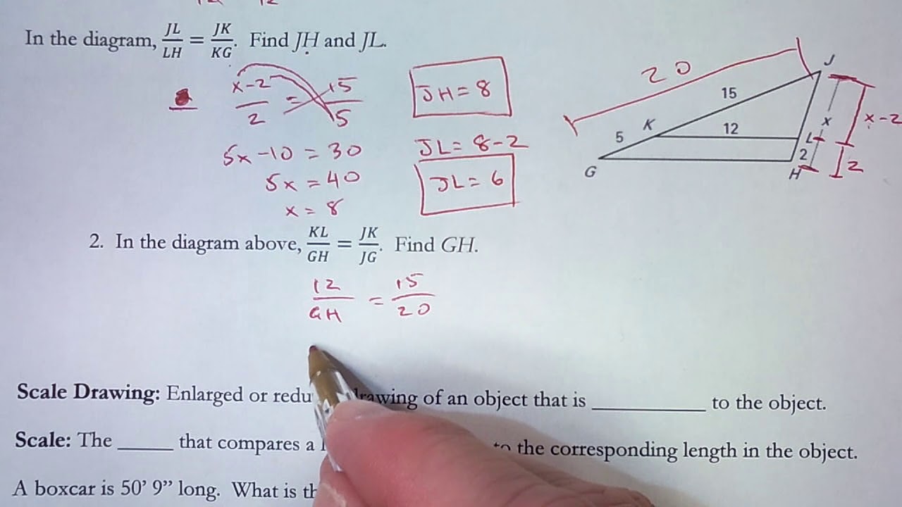 Using Proportions to Solve Real-World Problems (Geometry 6.2) - YouTube