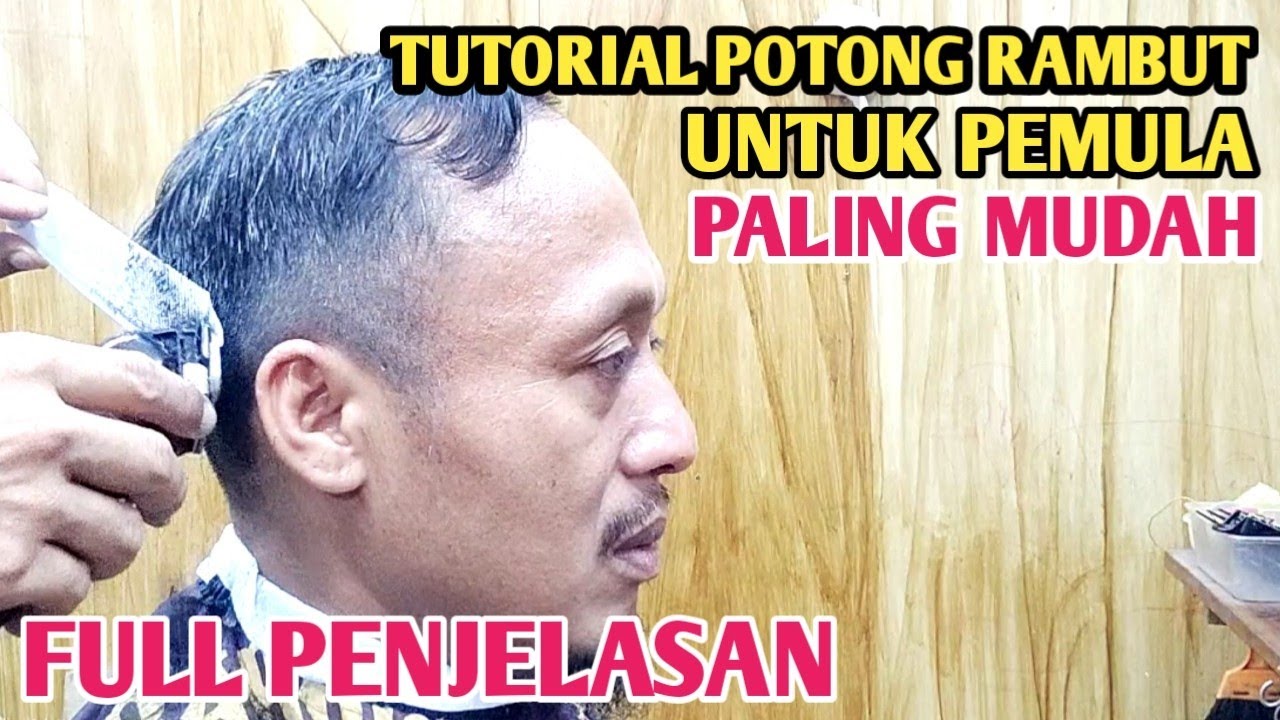 CARA POTONG RAMBUT PRIA MODEL BELAH SAMPING TIGA JARI - YouTube