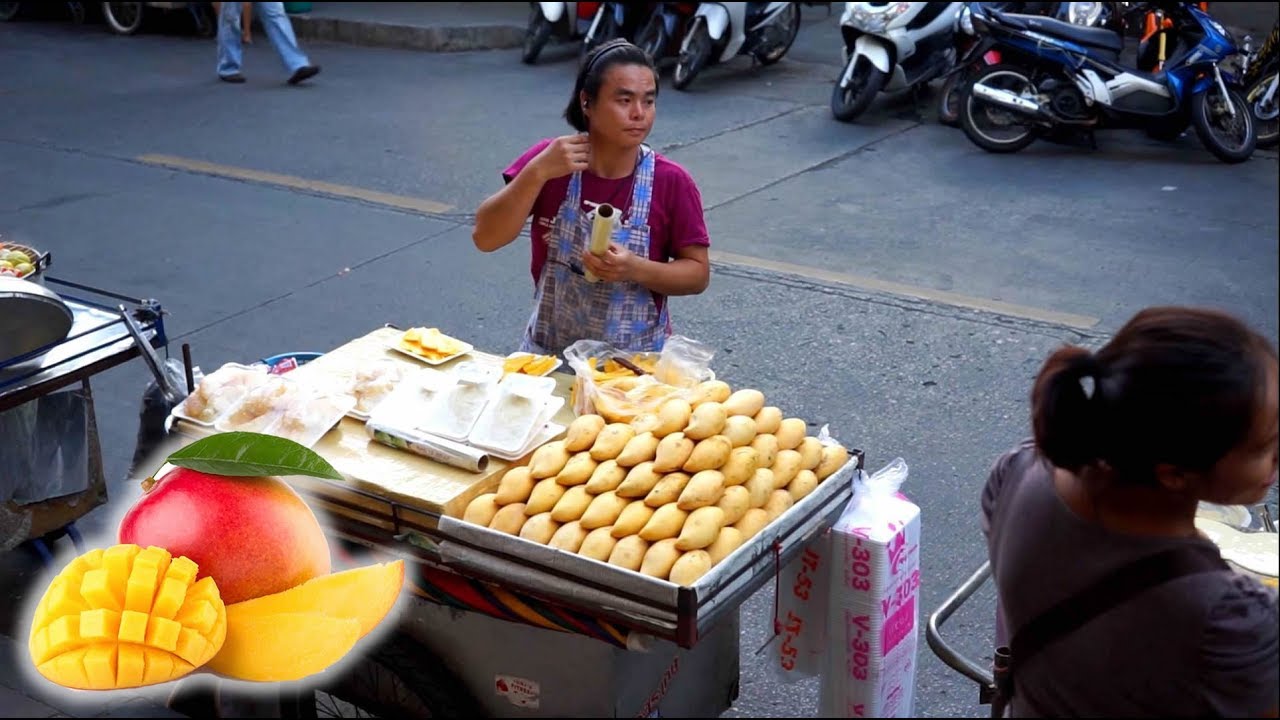 Bangkok Street Food DIY Mango Thai Style - YouTube