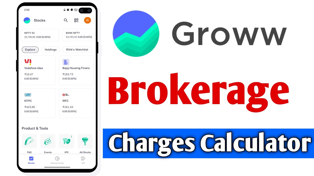 Groww Brokerage Charges Calculator 2024, 2025 - YouTube