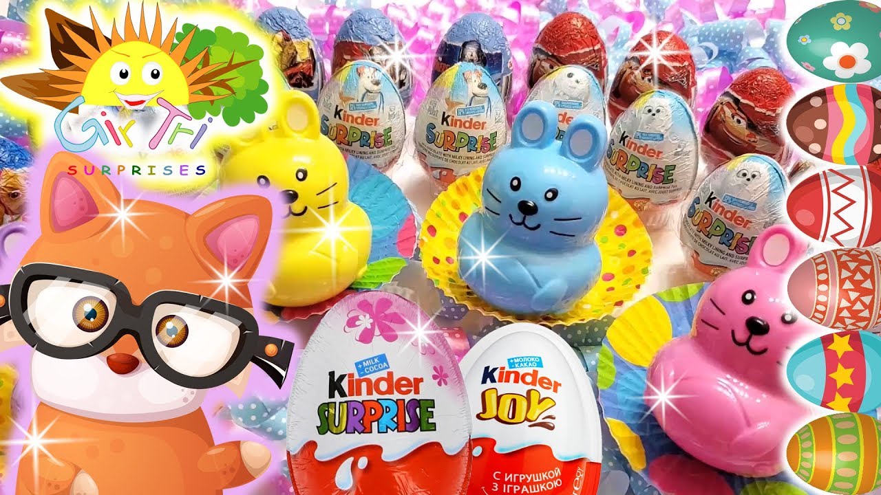 Fox Part 1 Learn Colors with Kinder Egg Surprises & Unboxing little Fun ...