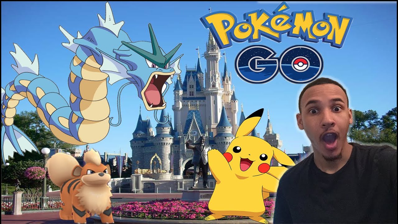 POKEMON GO IN DISNEY LAND! 'PIKACHU & EVOLVING FOR HIGH IV GYARADOS ...